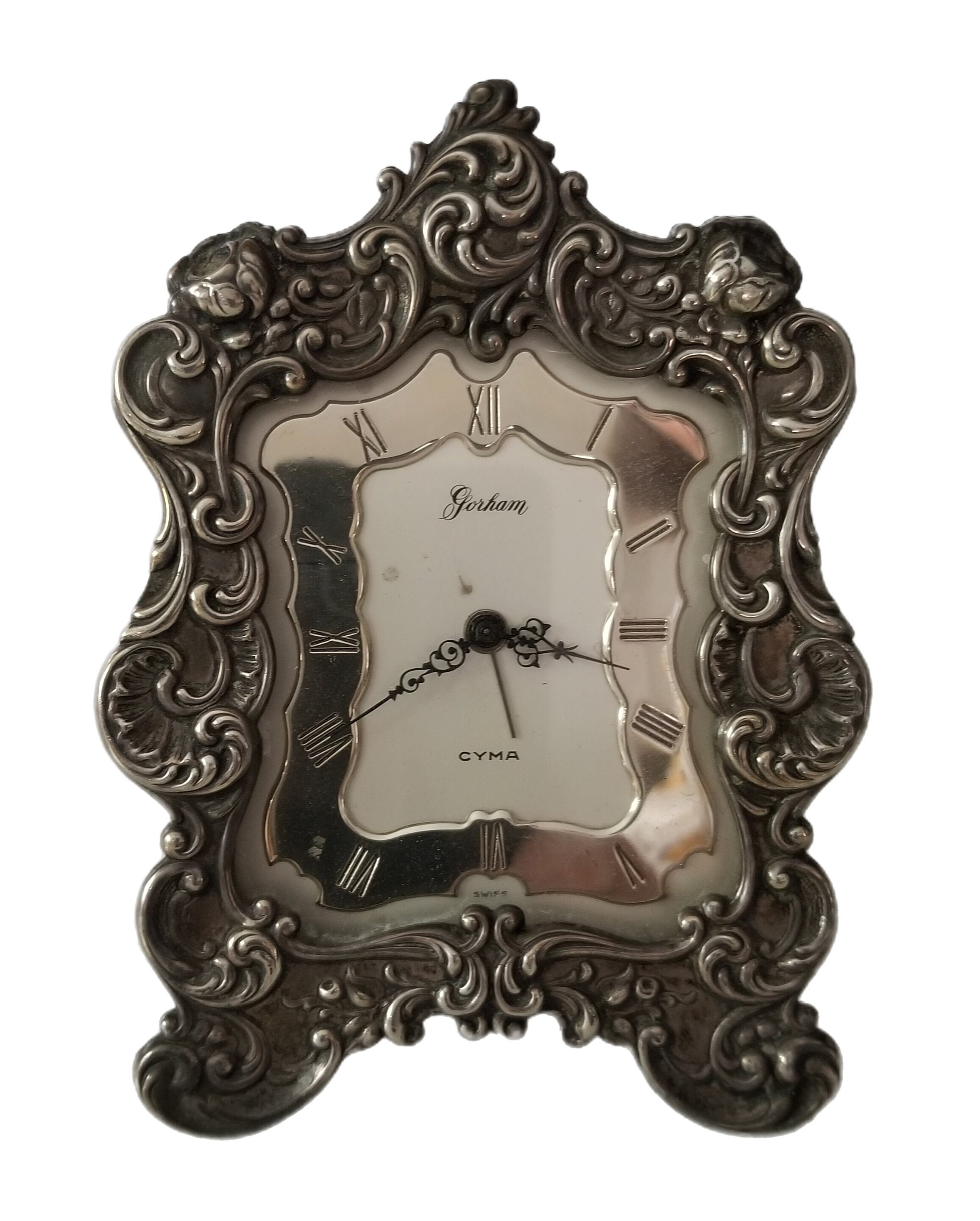 Gorham Sterling Silver Alarm Clock, Vanity Clock - Etsy