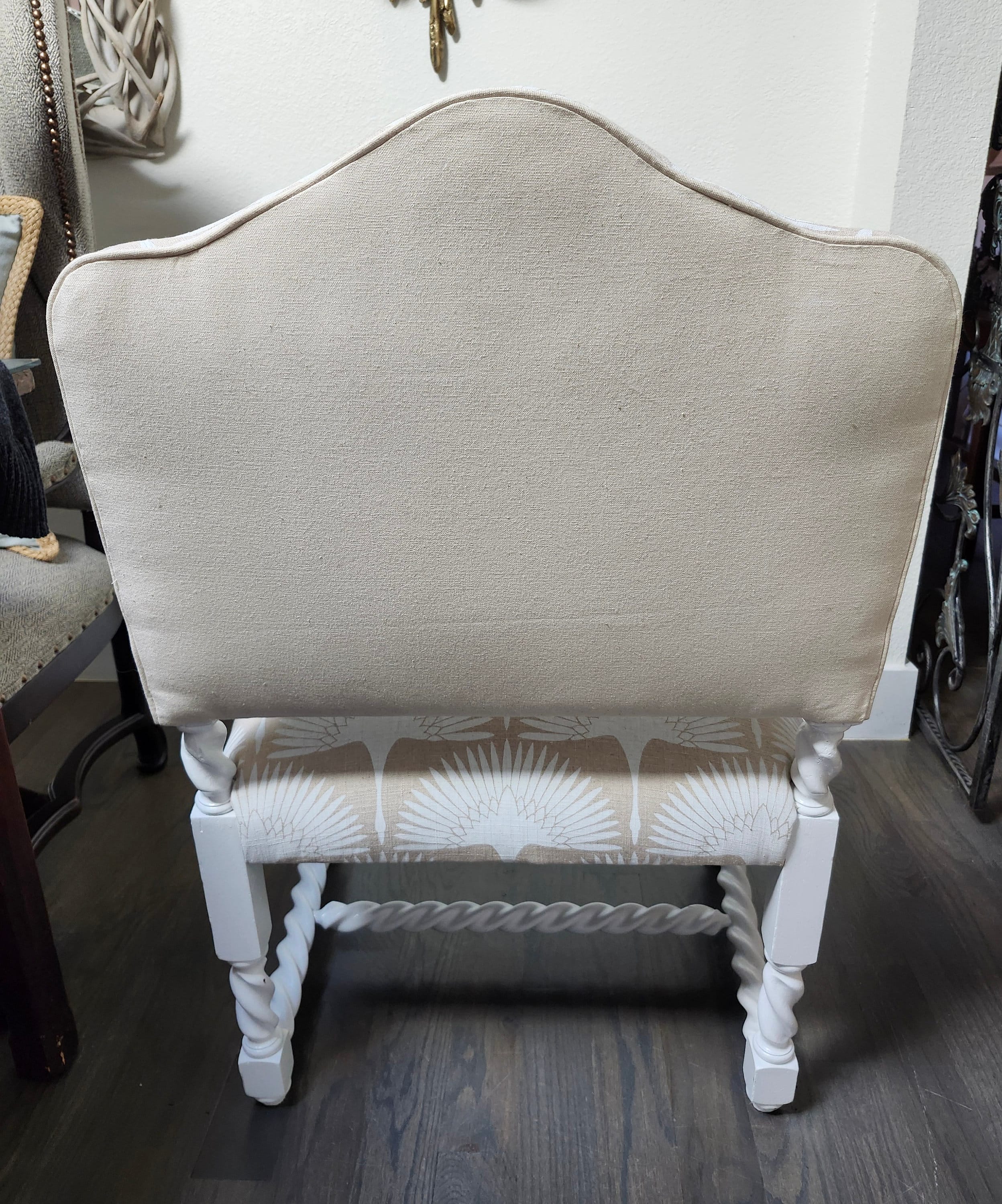 Barley Twist Chair Totally Restored and Reupholstered. One of a Kind - Etsy