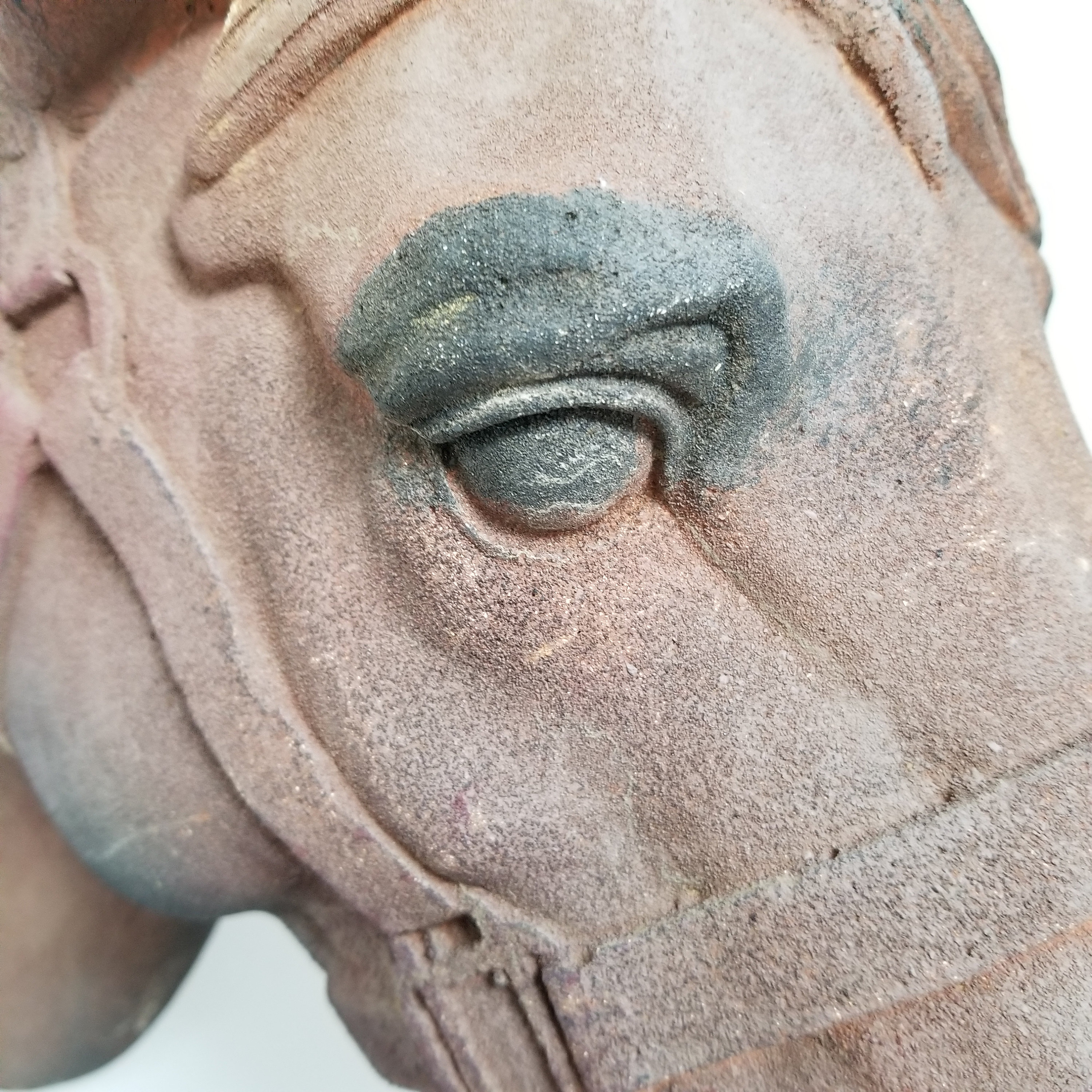 Vintage Terra Cotta Large Horse Head Sculpture With Great Patina - Etsy