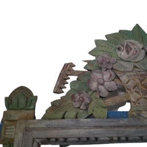 Antique French 18th Century Carved Garden Theme Mirror. Original Patina ...