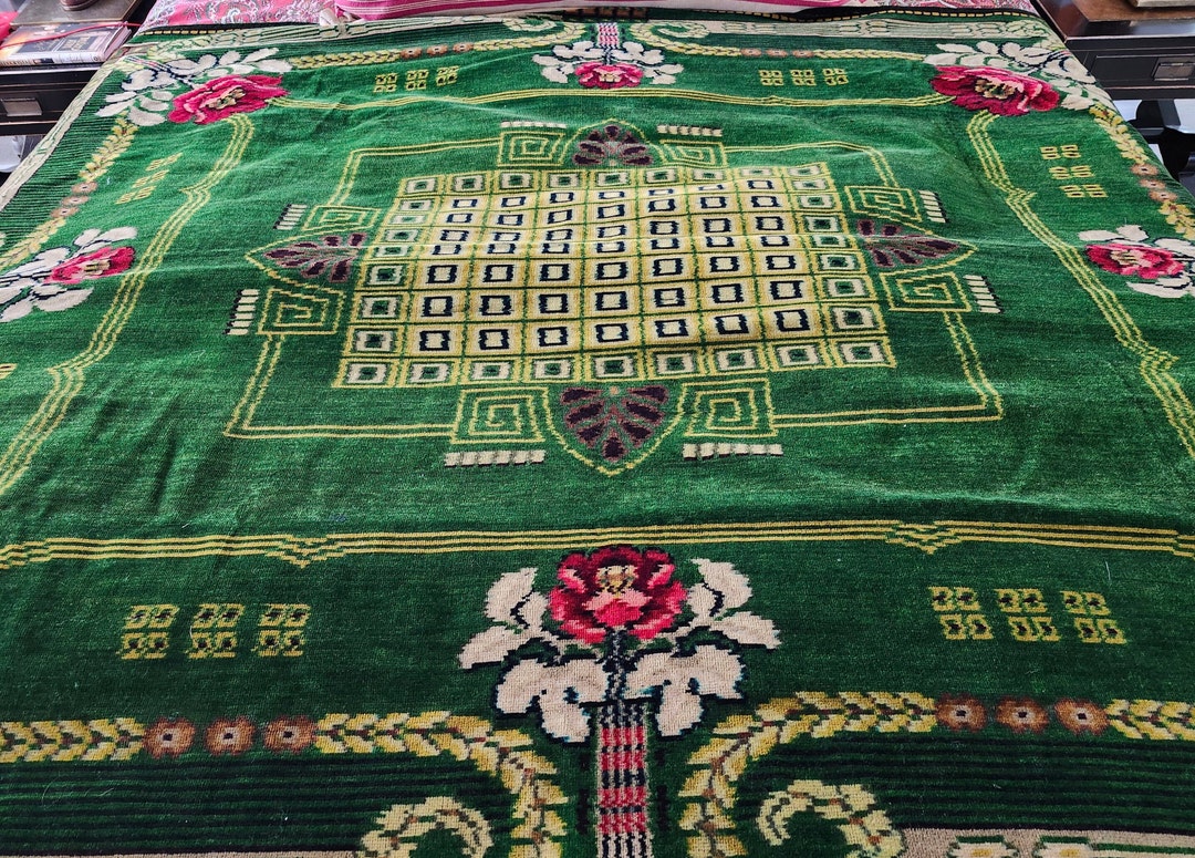 Edwardian Cut Velvet Rug ,tapestry, Table Cover , Throw. Exquisite ...