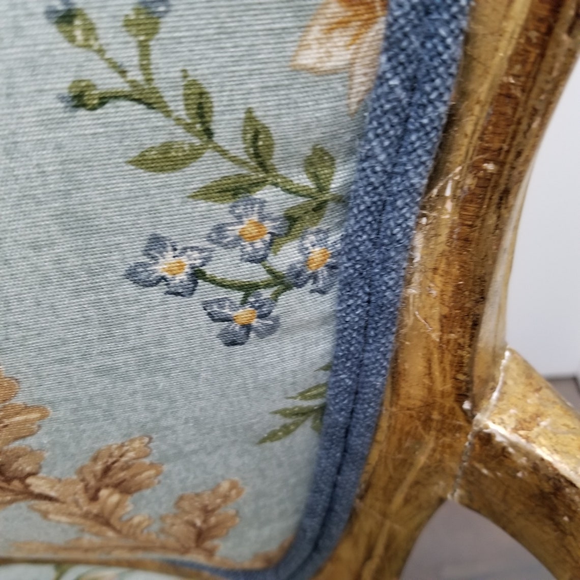 Antique French Gilded Chair With Custom High End Upholstery. - Etsy