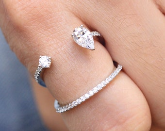 Pear cut ring | Etsy