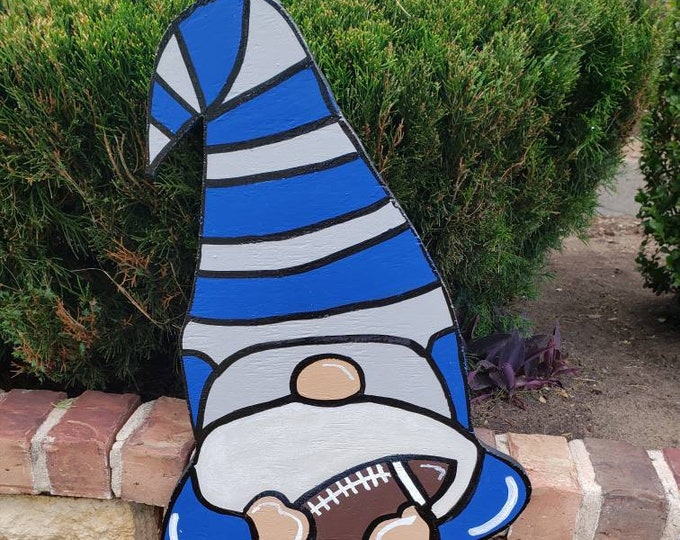 Football Gnome Yard Sign/ Gnome Yard Decor/gnome Outdoor Wood - Etsy