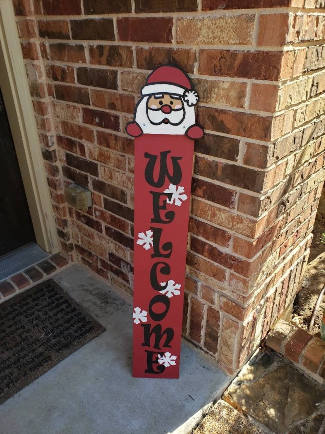 Santa Wood Sign/ Christmas Wood Sign/ Christmas Front Porch Sign/ Porch ...