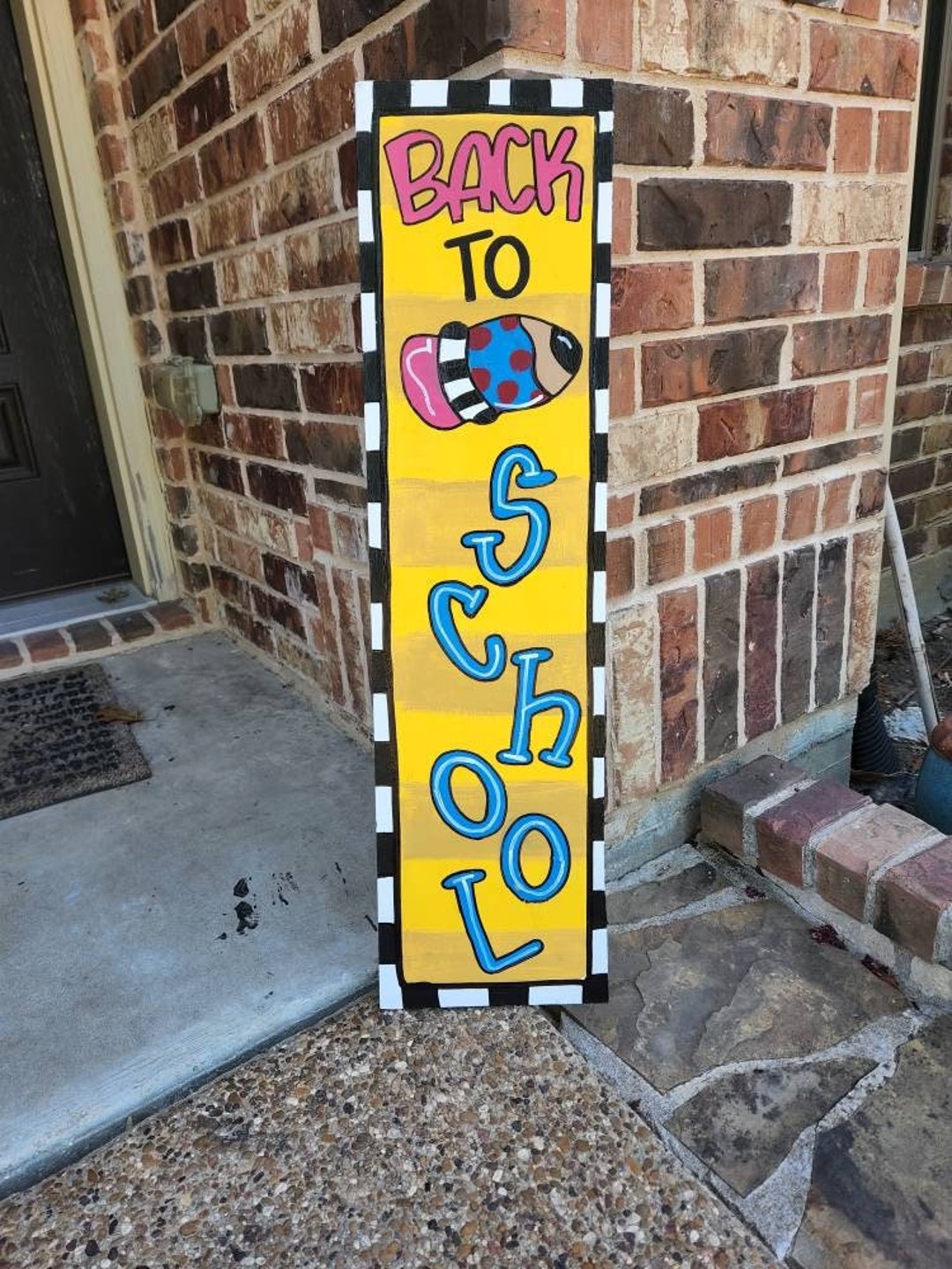 Back to School Porch Leaner Wood Sign/back to School Wooden Sign/school ...