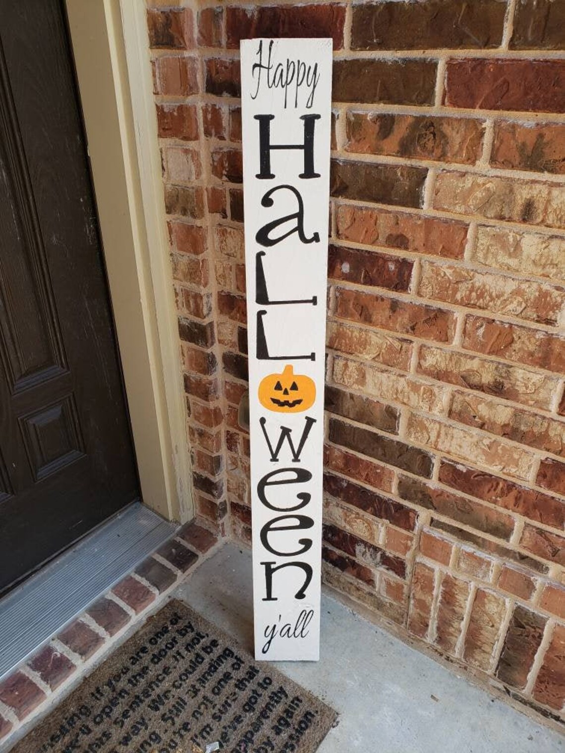 Happy Halloween Welcome Front Door Wood Sign/ Welcome Wood - Etsy