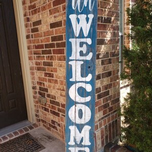 Welcome Wood Sign/ Front Porch Sign/ Unwelcome Sign/ Rustic Wood Sign ...