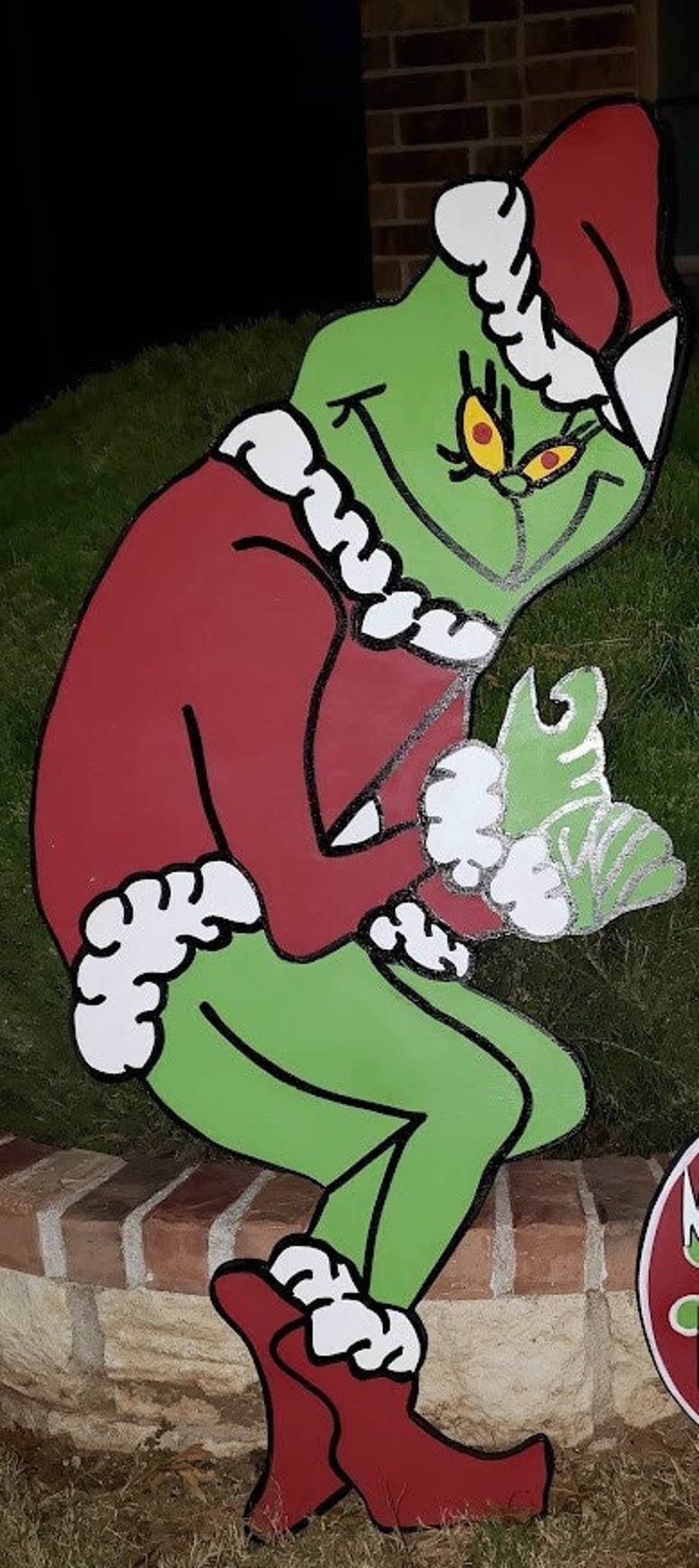Grinch Yard Art/ Grinch Yard Decor/ Christmas Decor/ Christmas Yard Art ...