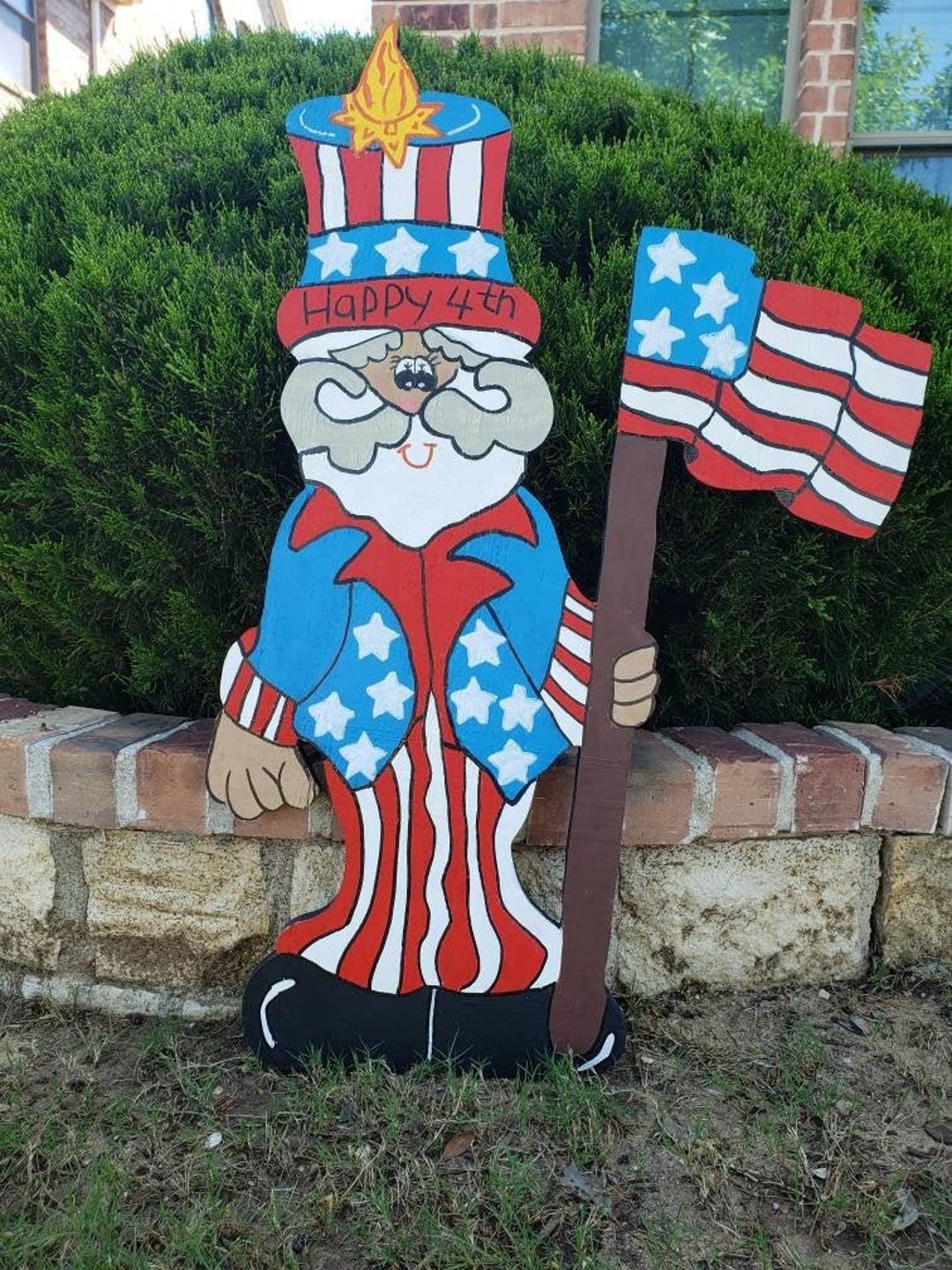 Patriotic Uncle Sam Yard Art 4th of July Outdoor Decor Independence Day ...