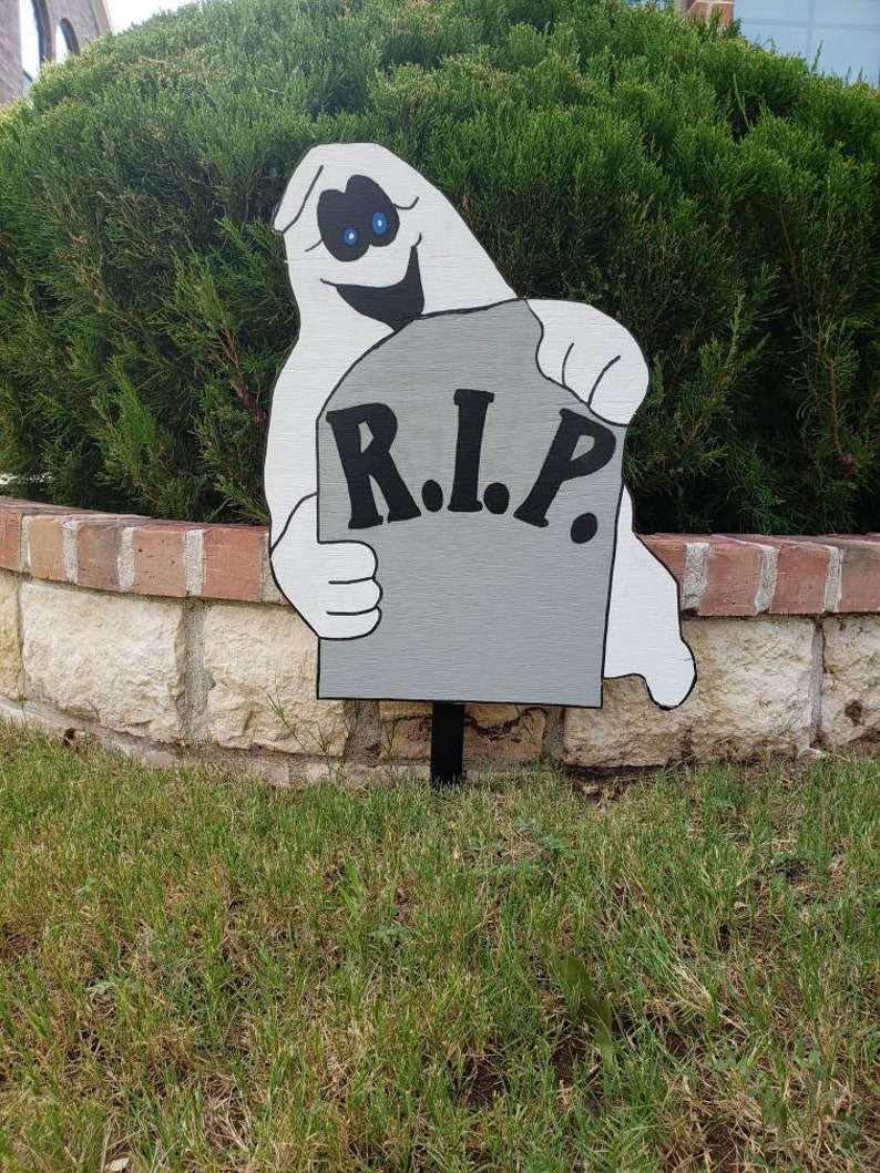 Halloween RIP Ghost/ Halloween Decor/ Ghost Yard Decor/ Grave - Etsy