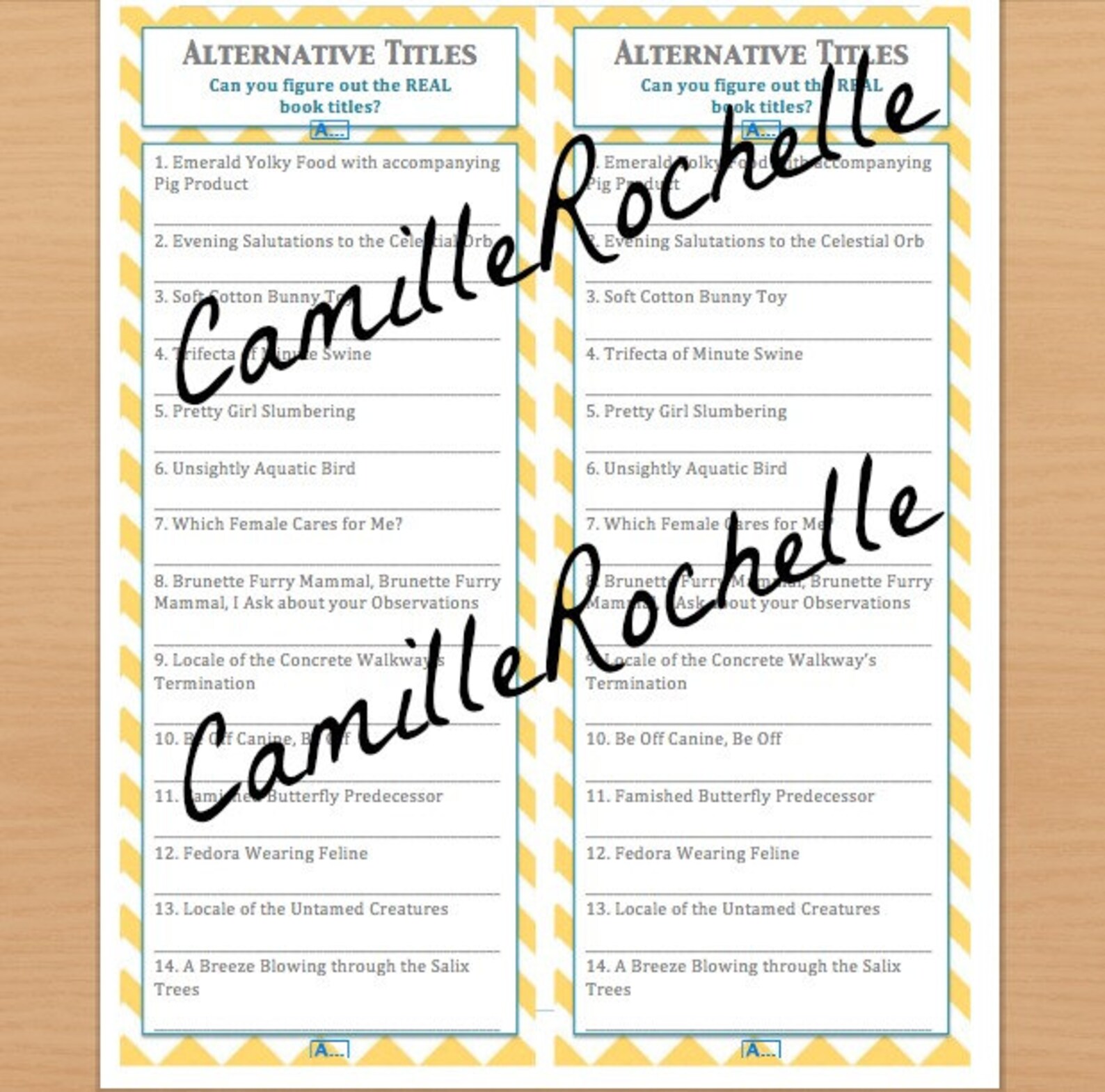 Baby Shower Alternative Book Titles Game Neutral - Etsy