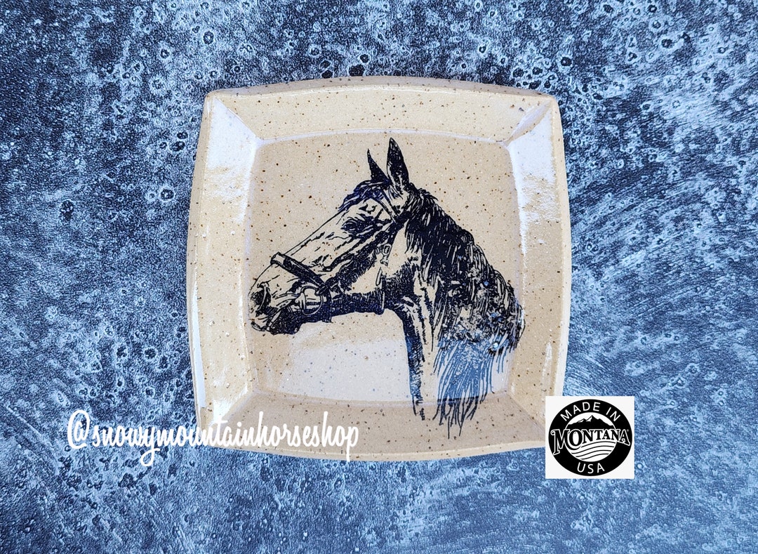 Trinket Dish, Ring Dish, Small Horse Dish, Horse,jewelry Dish, Clay ...