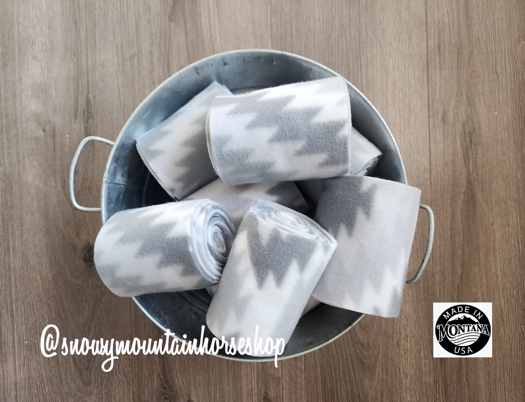 Sheep Leg Wraps, Goat Leg Wraps, Mini Horse Leg Wraps, Gray Aztec ...