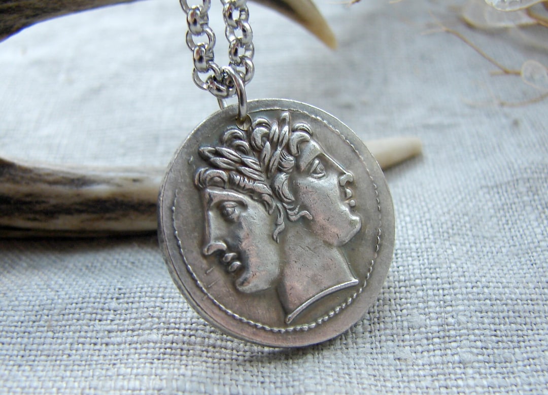Janus Ancient Roman Copy of Coin Two-faced God Replica Ancient Pendant ...