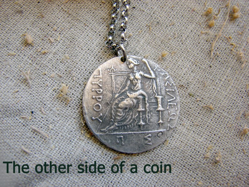 Zeus and Dione ancient Greece copy of coin pendant necklace | Etsy