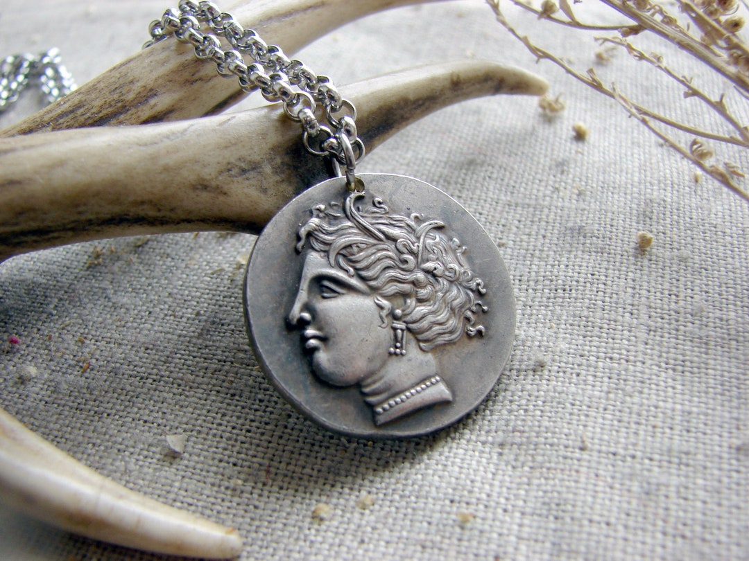 Demeter Ancient Greece Copy of Coin Pendant Necklace Jewelry Spiritual ...