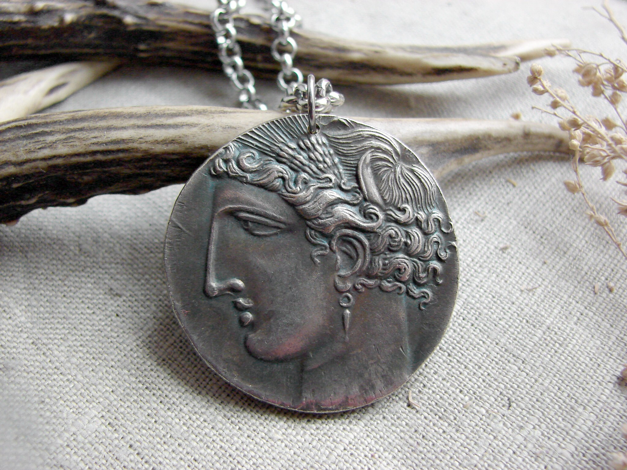 Tanit Astarte Persephone and Winged Pegasus Ancient Greece - Etsy