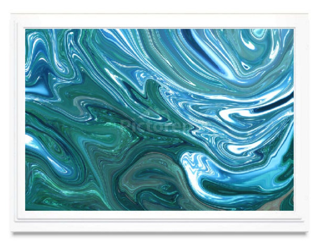 Blue Abstract Art Note Card, Greeting Card, Embossed Note Card, Blank ...