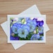 Blue Pansy Note Card, Blue Pansy Stationary, Blank Inside Note Card ...