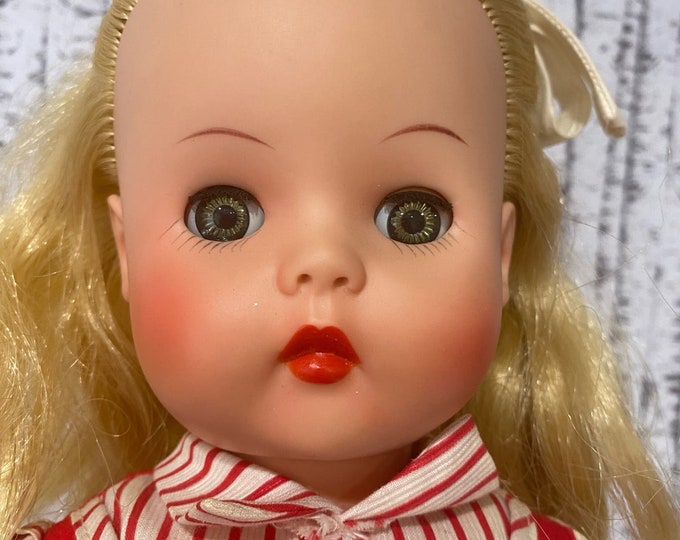 Vintage Horseman Doll Vinyl Blonde Sleepy Eyes Toddler Baby 60s Dress ...