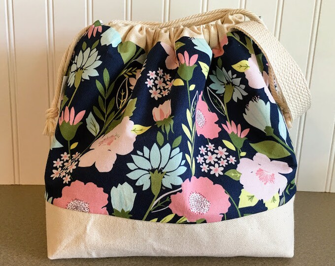 Knitting Project Bag Drawstring, Project Bag, Knitting Bag, Knitting ...