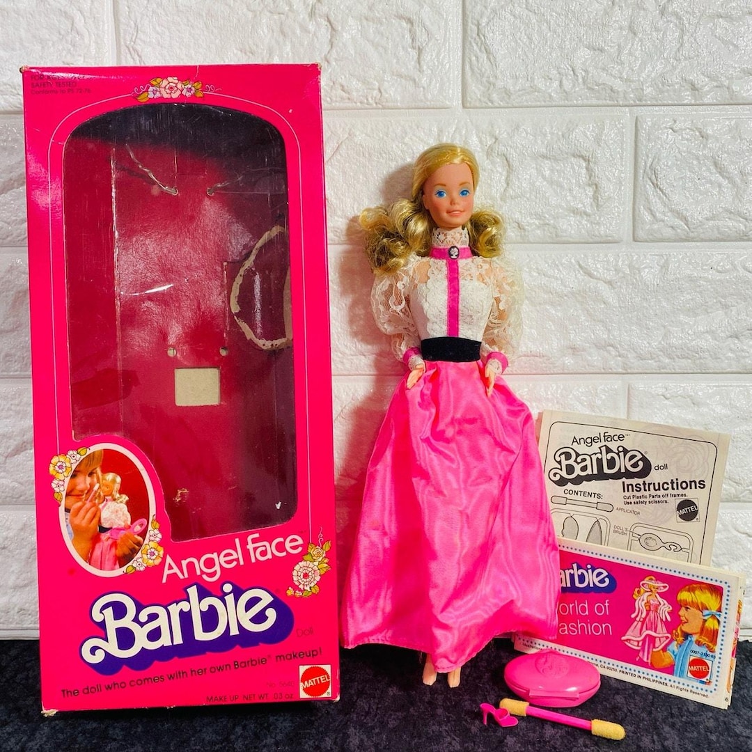 Angel Face Barbie Doll Vintage Box Makeup Original Dress Superstar Era ...
