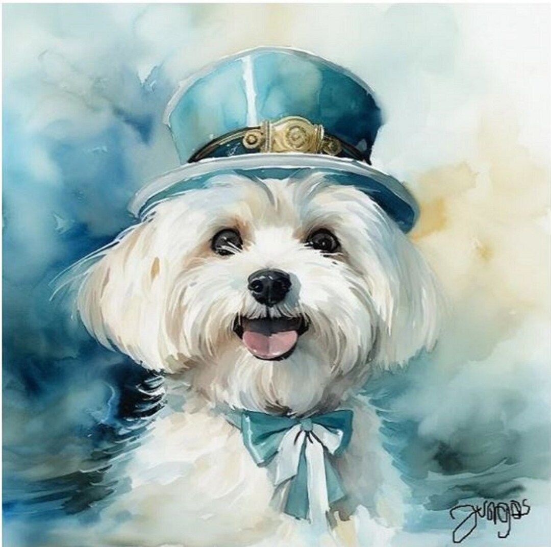 Maltese Painting/ Maltese Art/ Dog Painting/ Fine Art Print/ Giclée ...