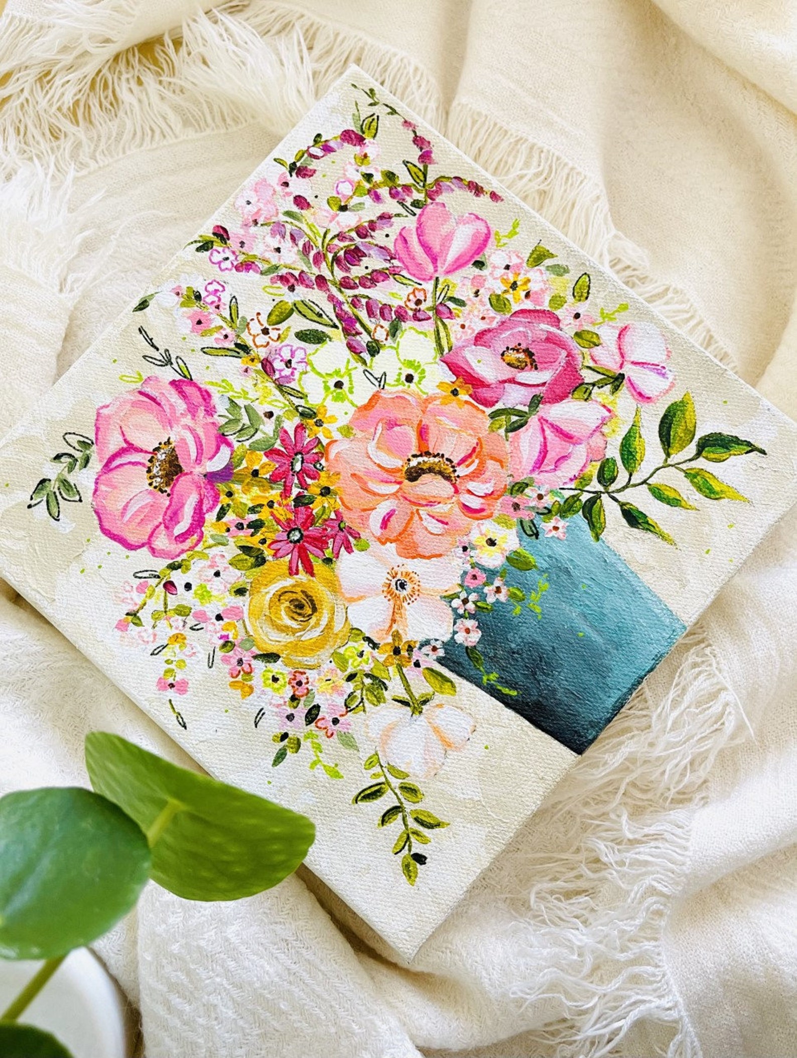 Abstract Acrylic Florals, Acrylic Painting, Original Art, Abstract ...