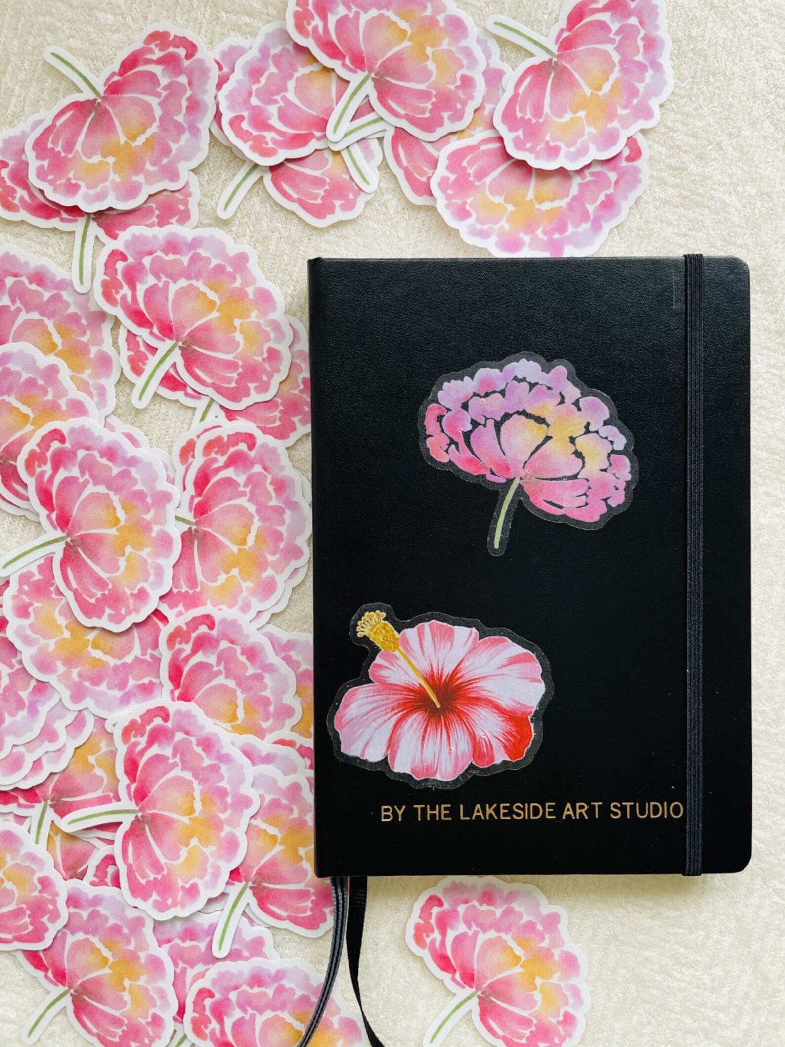 Floral Laptop Sticker Peony Vinyl Sticker water bottle | Etsy