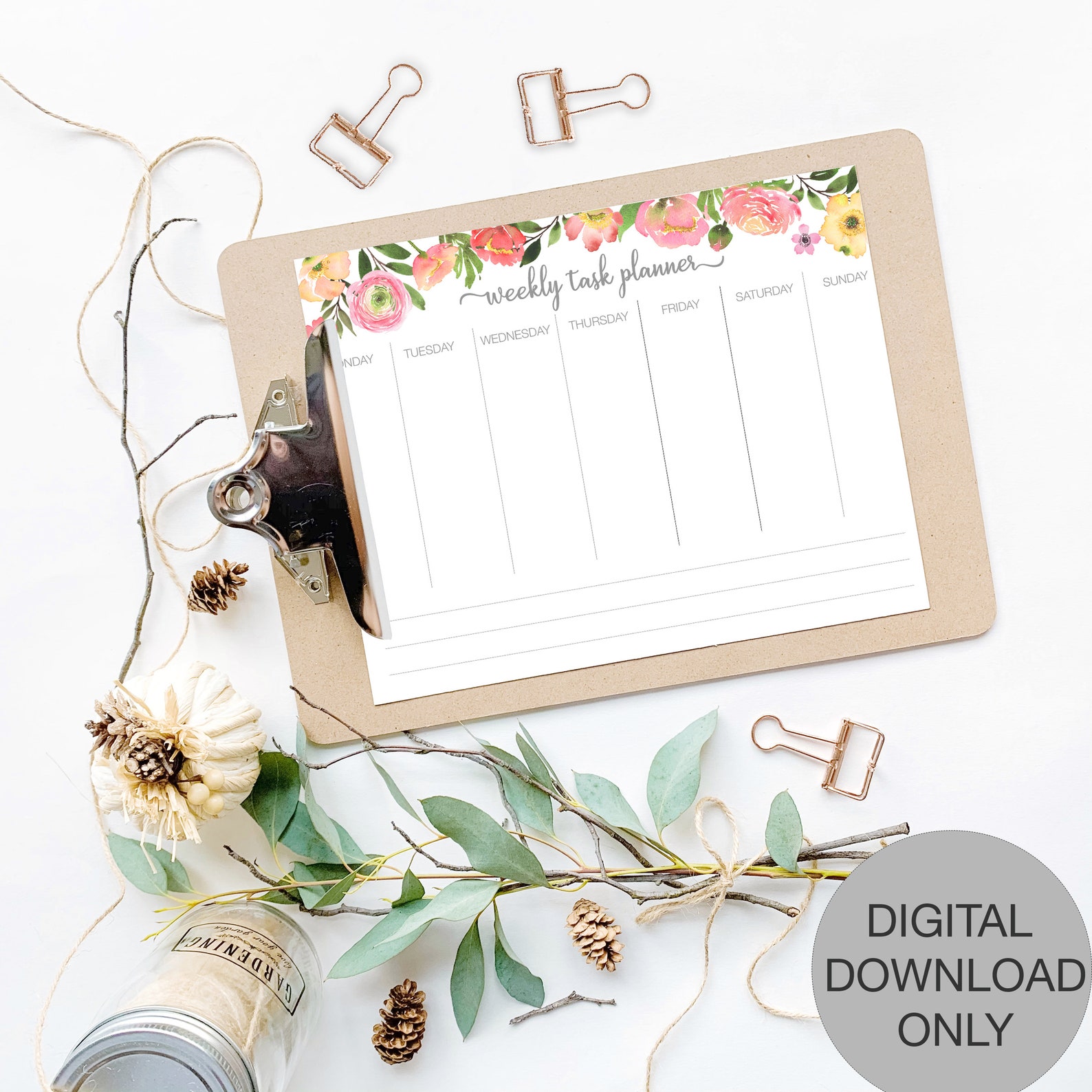 Weekly Planner 2021, Weekly Plan Template, Weekly Planner Printable ...