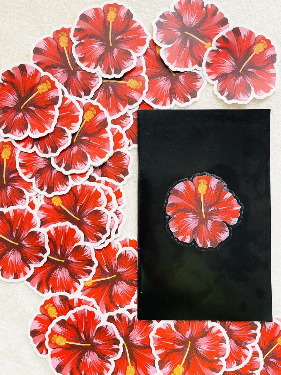 Floral Stickers Pack of 4 Laptop Sticker Peony Sticker | Etsy