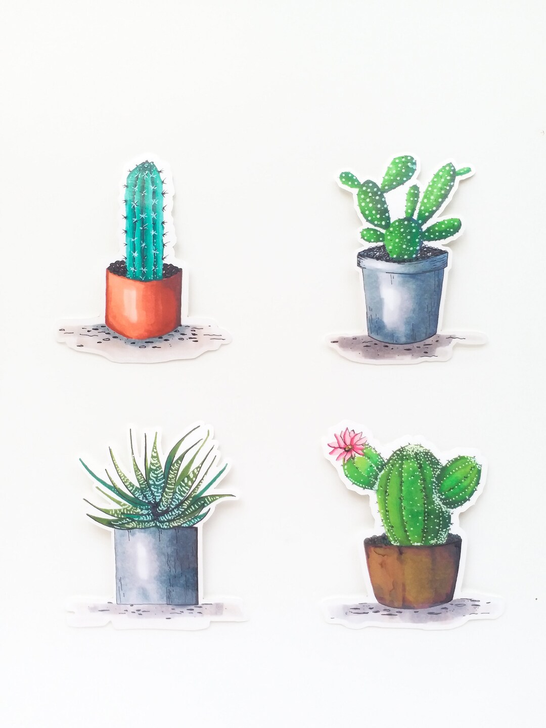 Cactus Sticker Pack, Laptop Stickers, Vinyl Sticker, Bullet Journal ...