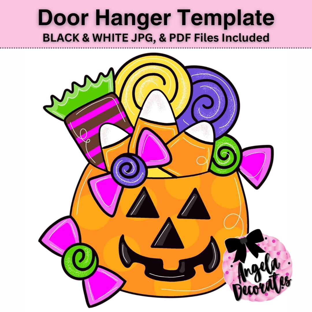 DIGITAL TEMPLATE: Jack-o-lantern Jackolantern Pumpkin Candy Trick or ...