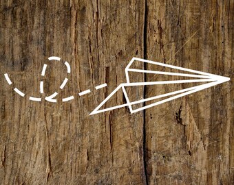 Paper Airplane Decal - Etsy