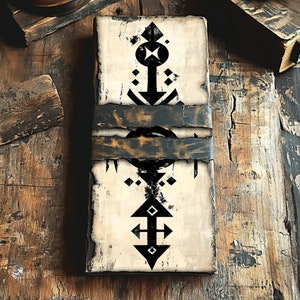 Ancient Tribal Runes Light Printable Tall Slim Junk Journal Papers for ...