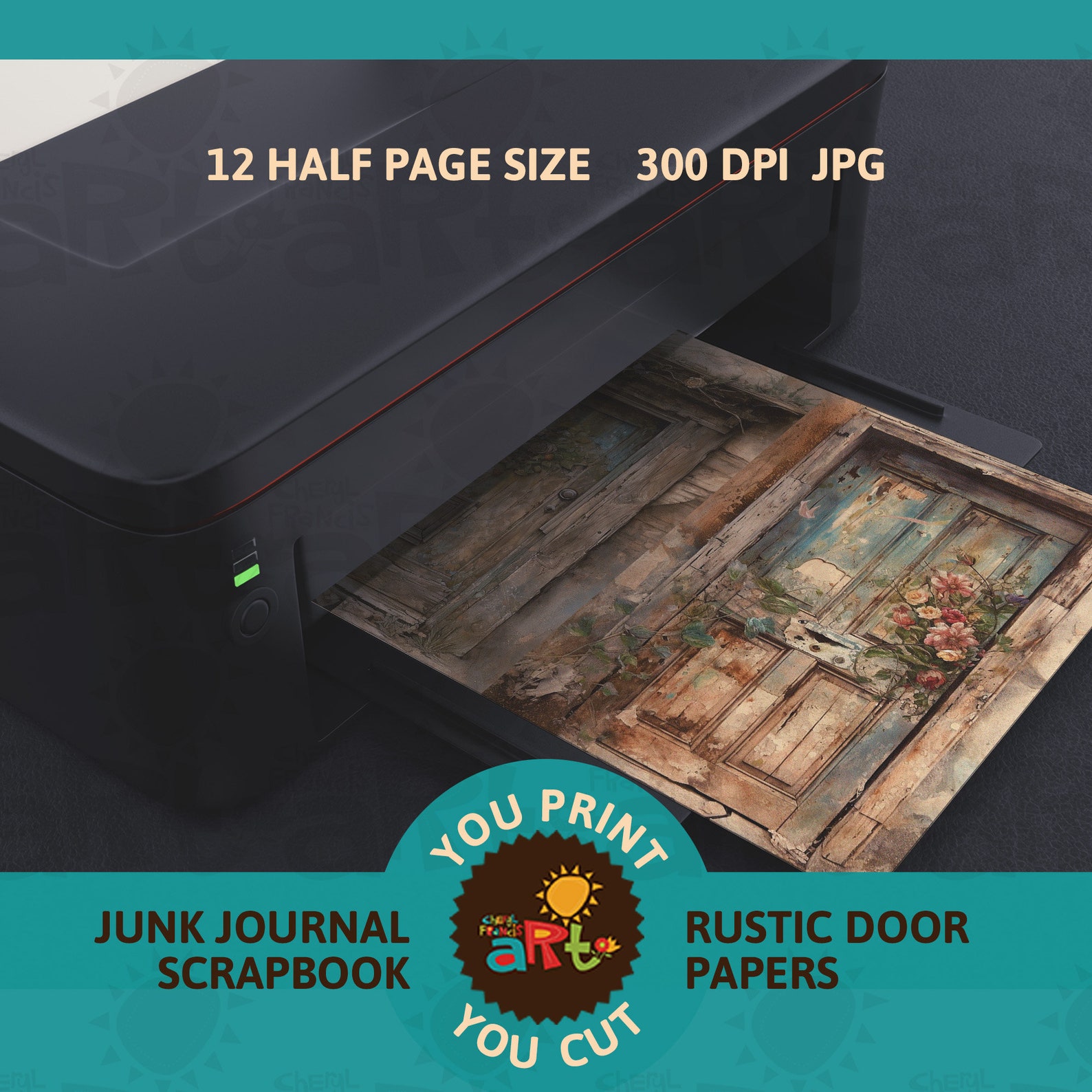 Rustic Farmhouse Door Entry, Printable Junk Journal Half Papers - Etsy