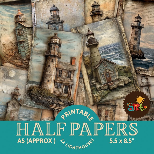 Printable Lighthouse Paper - Etsy