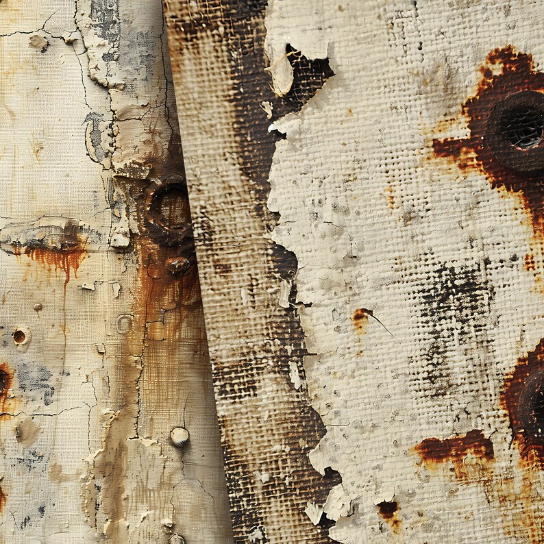 Rusty Tattered Canvas Printable Junk Journal Half Paper Decorative ...