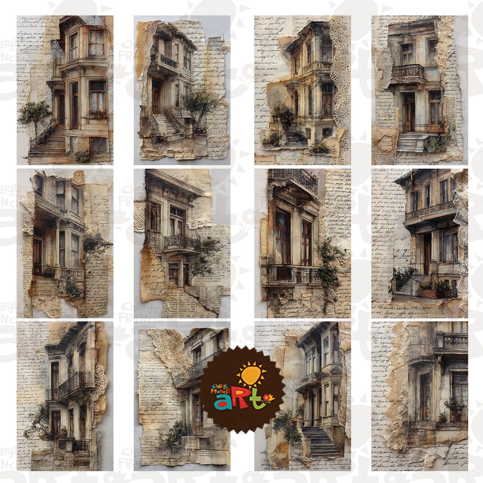 Baroque Home Architectural Curb Appeal With Handwriting Ephemera ...