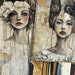 Disheveled Lady Portrait Paper Craft Printable Collage Junk Journal ...