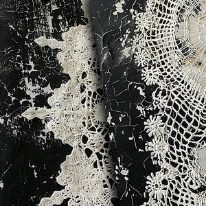 Plaster and Paint Messy Lace Collage Printable Junk Journal Half Paper ...