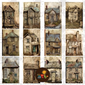 Old House Junk Journal Printable Half Papers, Journal Scrapbook Supply ...