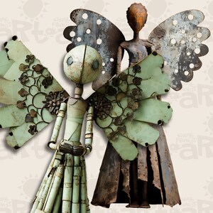 Junk Angels, Scrap Fairies, 25 Fussy Cut Printable Art Junk Journal ...
