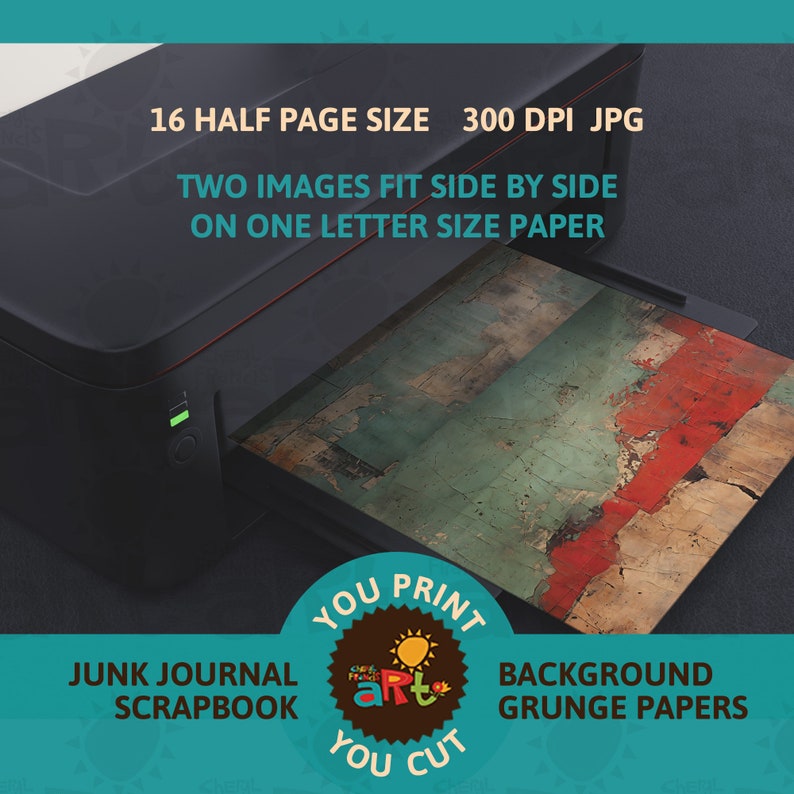 Collage de papel decorativo con fondo grunge, imprimible, para diario ...