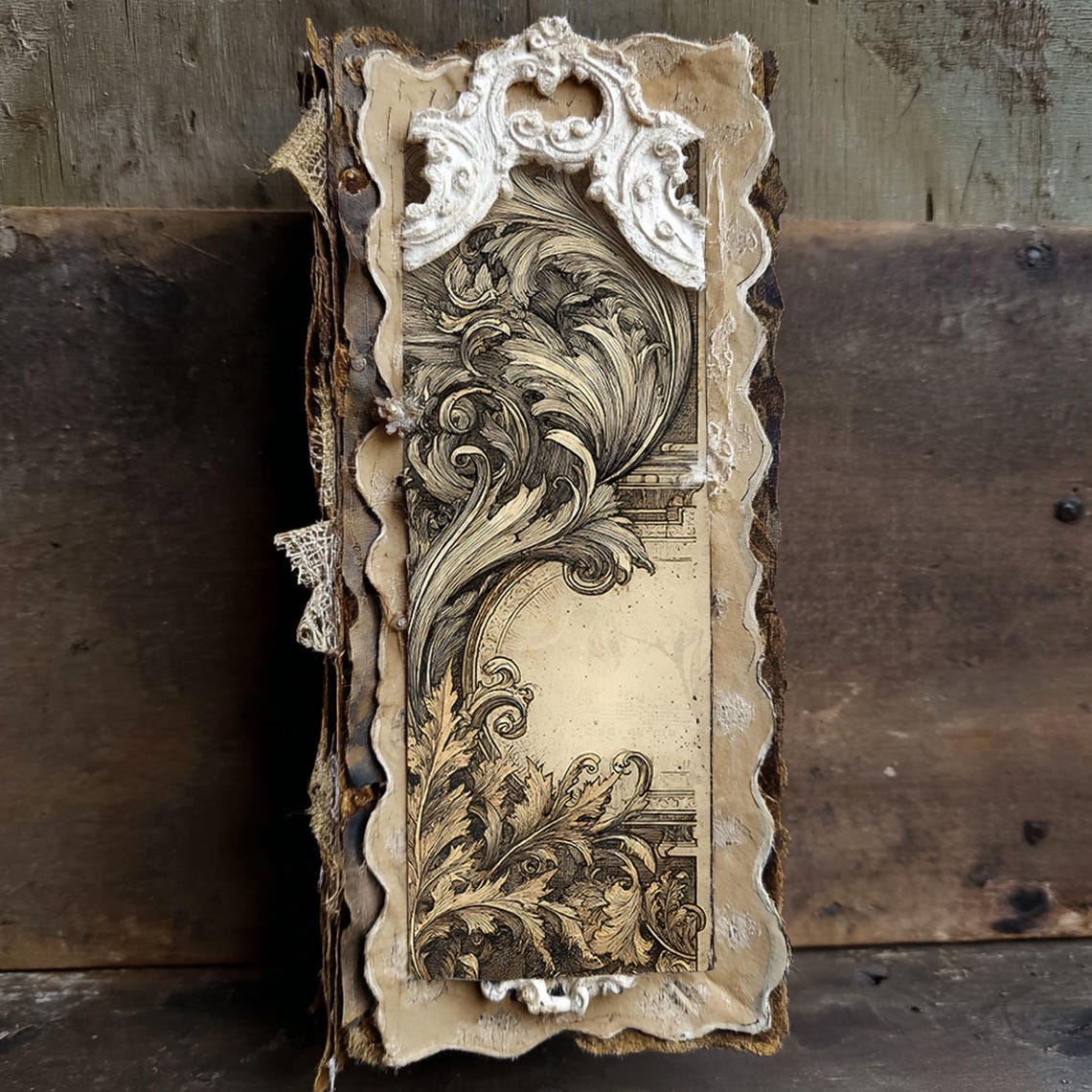Heavily Decorated Ornate Printable Tall Slim Junk Journal Papers for ...