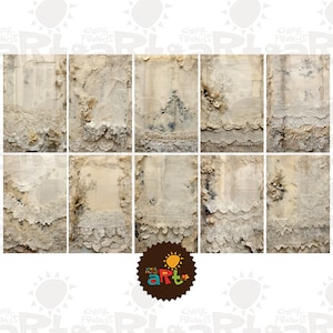 Layered Lace Paper Collage Printable Junk Journal Half Page, Scrapbook ...