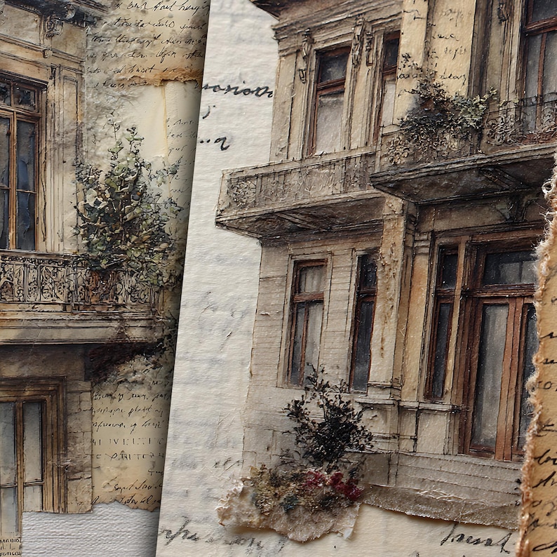 Baroque Home Architectural Curb Appeal With Handwriting Ephemera ...