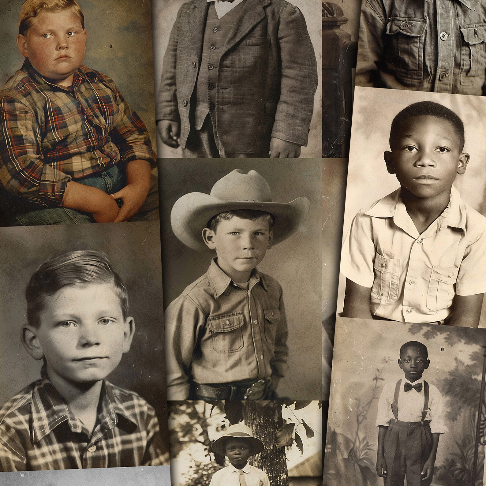 Vintage Portraits of Boys Printable Junk Journal Fussy Cut Papers 153 ...