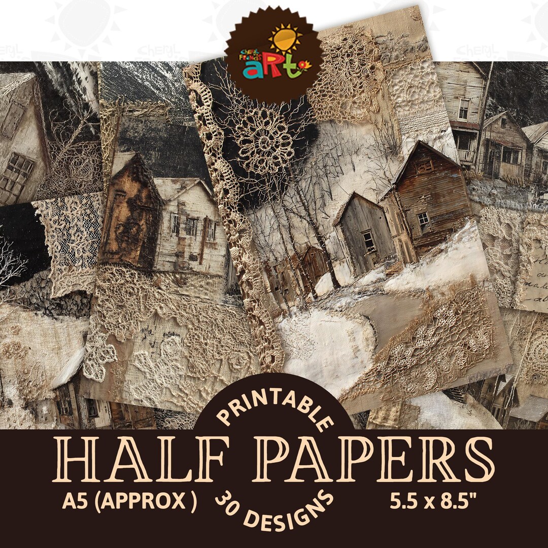 Rustic Cabin Collage Printable: Junk Journal Ephemera Kit (digital ...